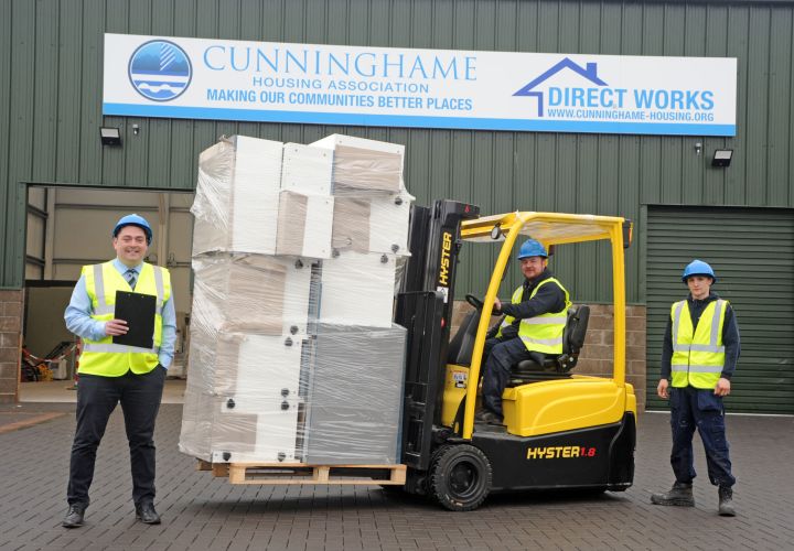 Direct Works Receives a Forklift - Cunninghame Housing Association
